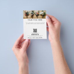 Business Photo Banner QR Code Social Media Flyer | Zazzle