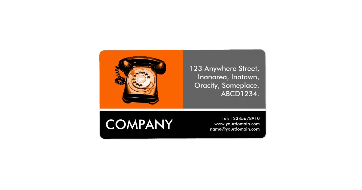 Business Photo - Hotline - Orange Label | Zazzle
