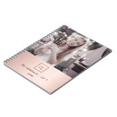 Business photo logo rose gold makeup artist notebook | Zazzle