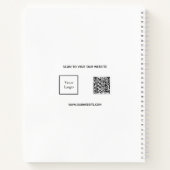 Business photo logo white team QR code Notebook | Zazzle