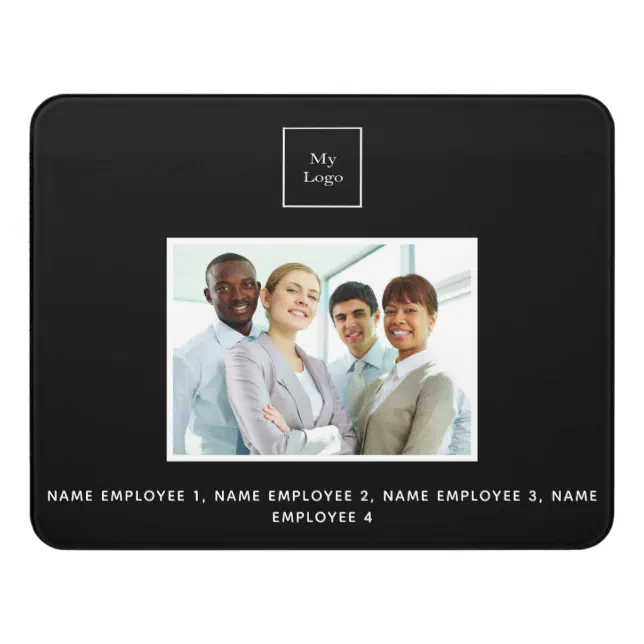 Business photo team black elegant office door sign | Zazzle