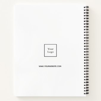 Business photo team white elegant notebook | Zazzle