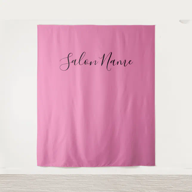 Business Pink Black Beauty Salon Photo Backdrop | Zazzle