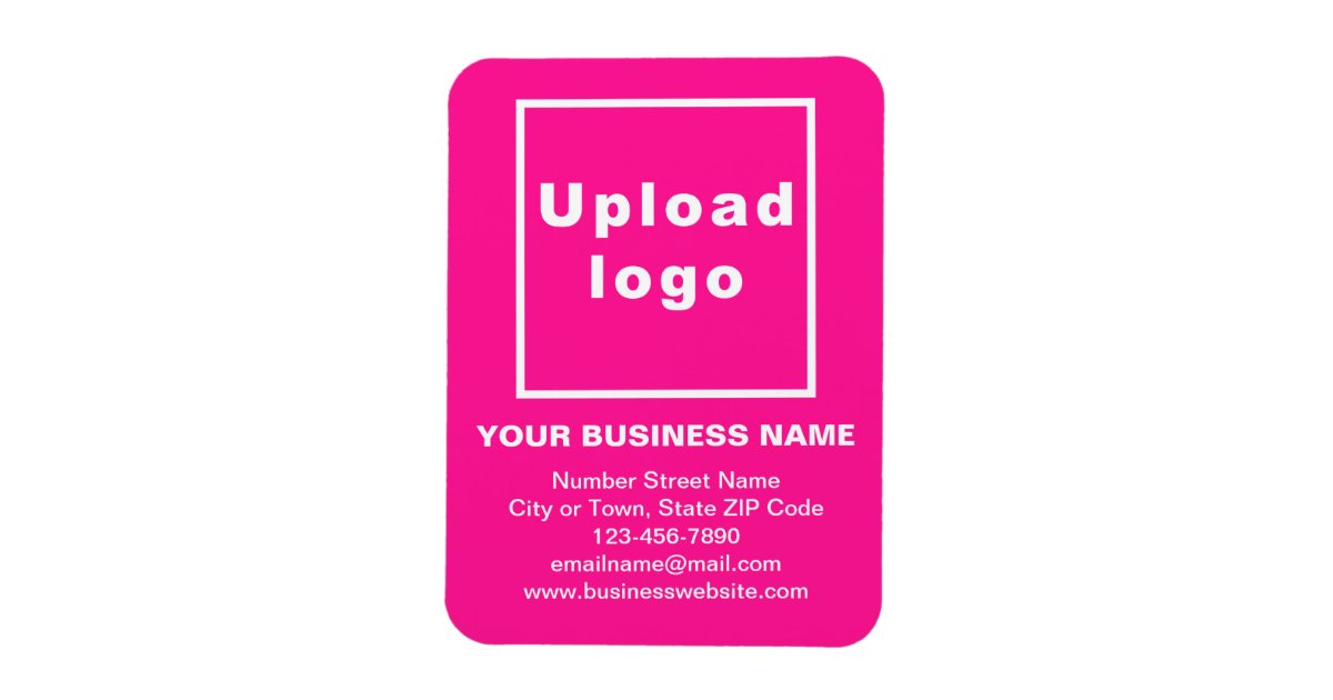 Business Pink Flexible Photo Magnet | Zazzle
