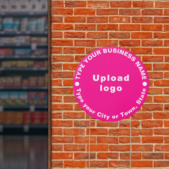 Business Pink Round Yard Sign | Zazzle