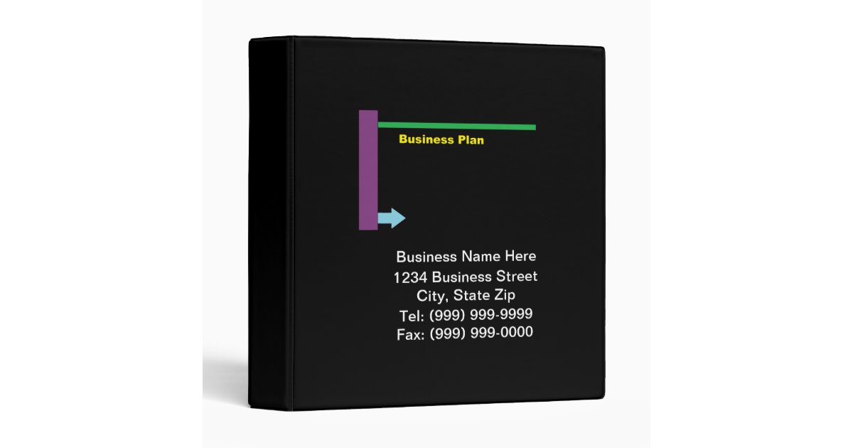 Business Plan Binder (Black) | Zazzle