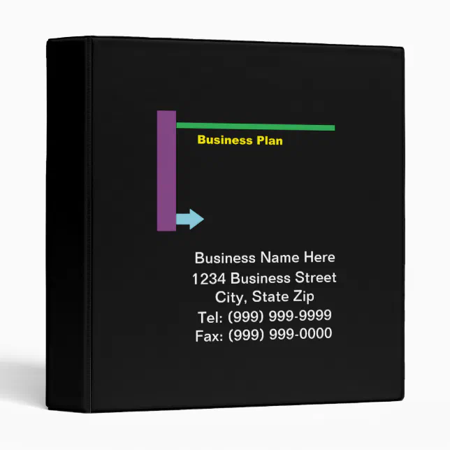 Business Plan Binder (Black) | Zazzle