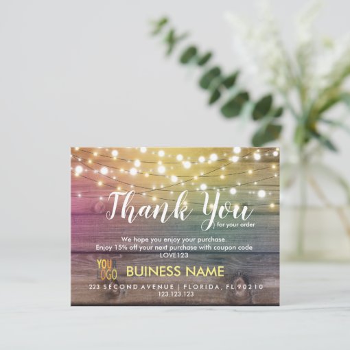 Business postcard for promotion thank you | Zazzle