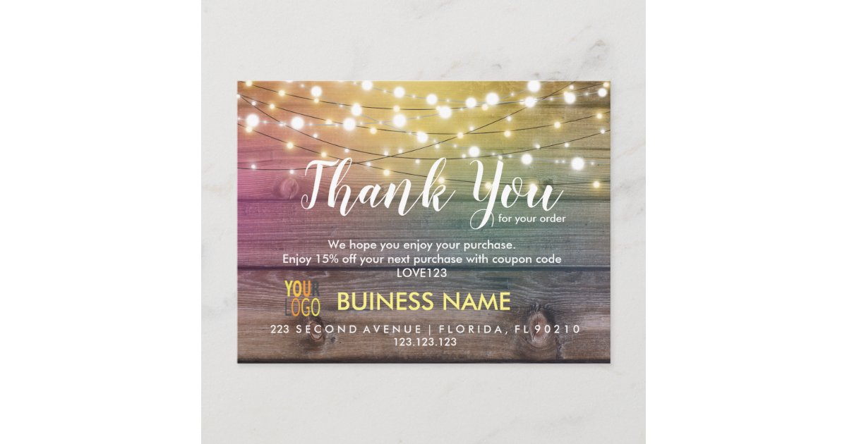 Business postcard for promotion thank you | Zazzle