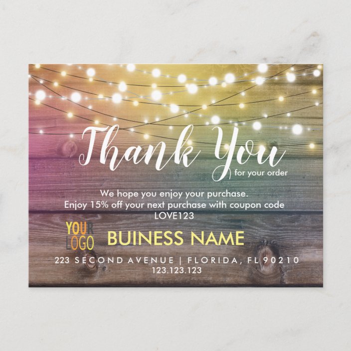 Business postcard for promotion thank you | Zazzle.com