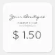 Business Price Calligraphy Square Sticker | Zazzle