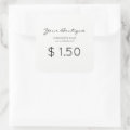 Business Price Calligraphy Square Sticker | Zazzle