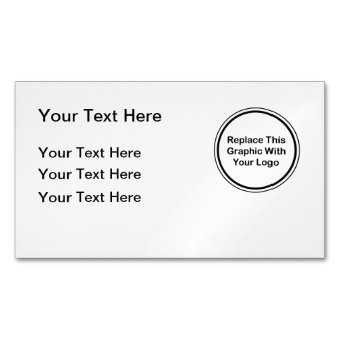 Business Professional Logo Design Business Card Magnet | Zazzle