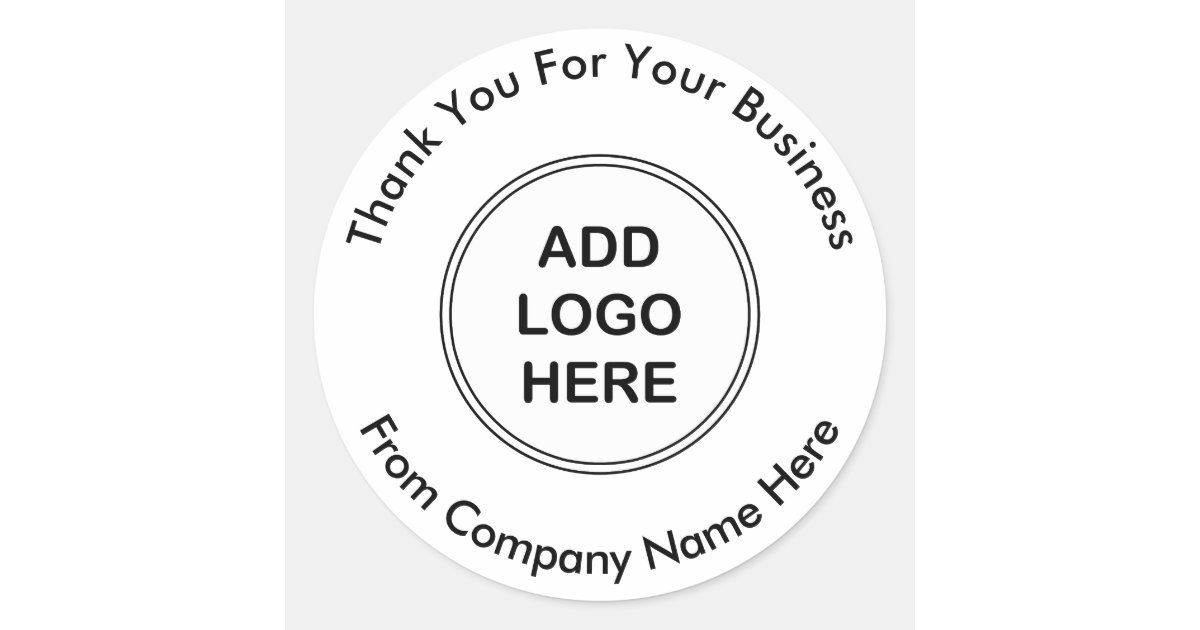 Business Professional Logo Thank you Stickers | Zazzle