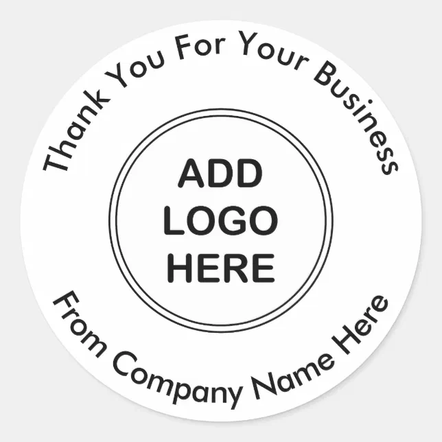 Business Professional Logo Thank you Stickers | Zazzle
