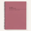 Business Professional Modern Rose Gold Pink Notebook | Zazzle