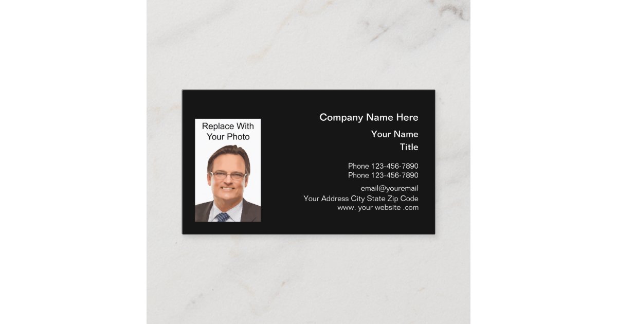 Business Professional Photo Template Business Card | Zazzle