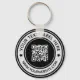 Business Professional Scan Me QR Code Modern Black Keychain | Zazzle