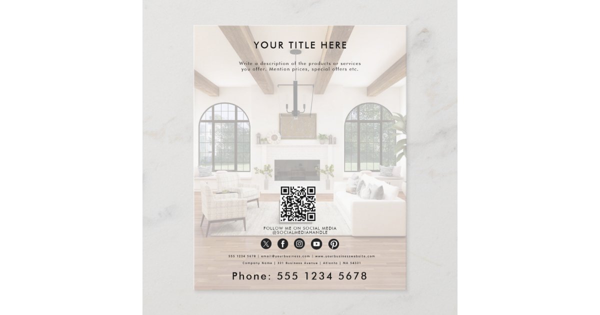Business Promotional Full Photo Opaque Overlay Flyer | Zazzle