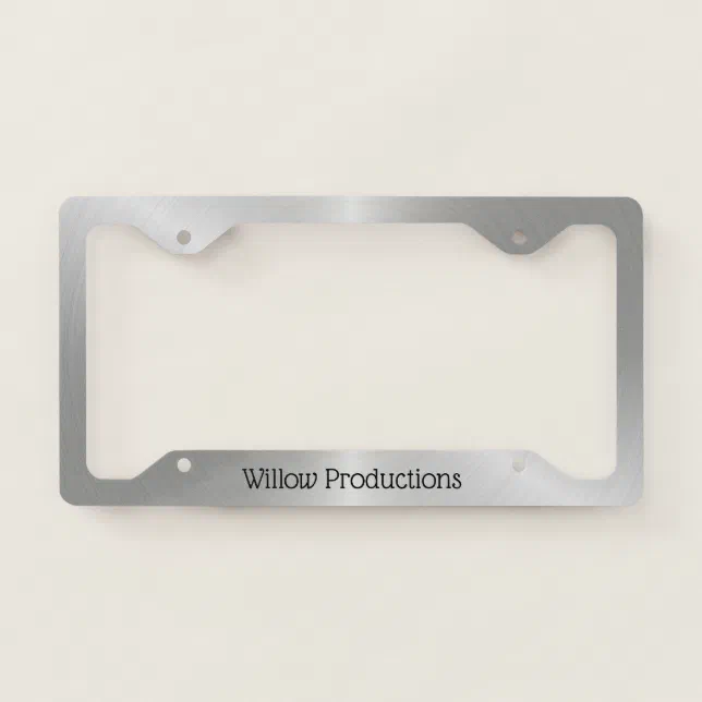 Business Promotional Silver License Plate Frame | Zazzle