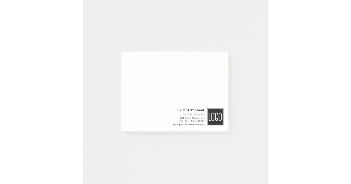 Business Promotional | Upload Your Own Logo Post-it Notes | Zazzle