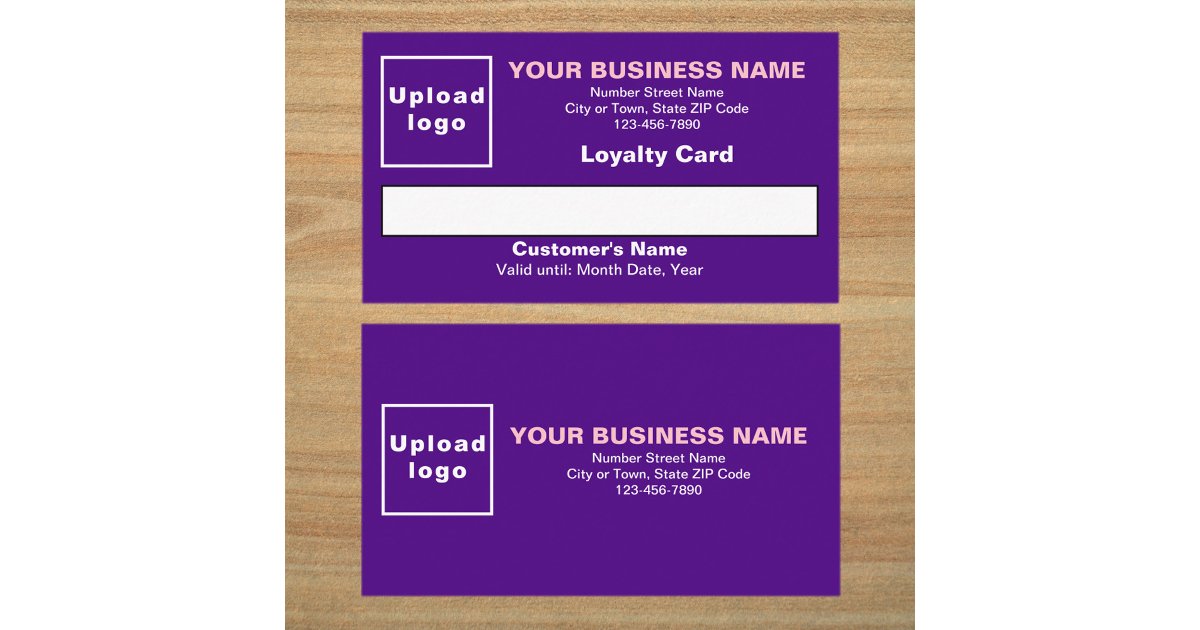 Business Purple Flat Loyalty Card | Zazzle