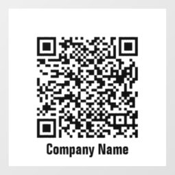 Business QR Code Company Name Template Wall Decal | Zazzle