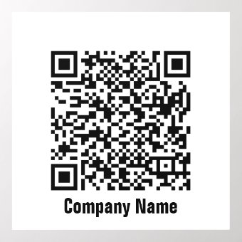 Business QR Code Company Name Template Wall Decal | Zazzle