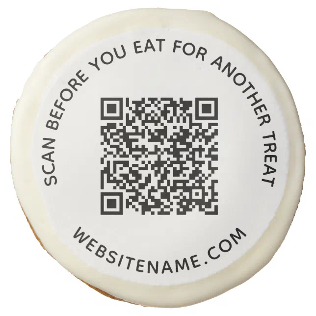 Business QR Code Custom Text Sugar Cookie | Zazzle
