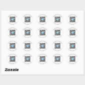 Business QR Code Logo Promotional Classic Round Sticker | Zazzle