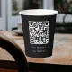 Business QR Code Modern Professional Simple Black Paper Cups | Zazzle