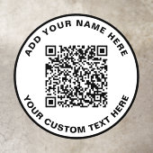 Business QR Code or Logo Circle Floor Decals | Zazzle