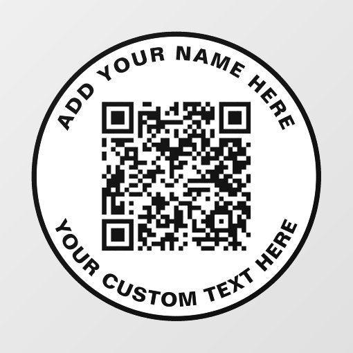 Business QR Code or Logo Circle Floor Decals | Zazzle