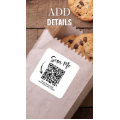 Business QR Code Promotional White Square Sticker | Zazzle