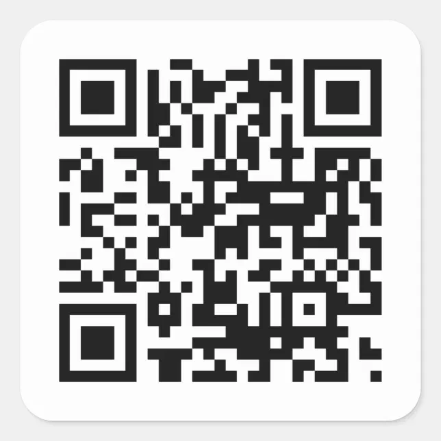Business QR Code Square Sticker | Zazzle