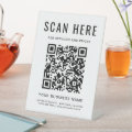 Business QR Code Tabletop Pedestal Sign | Zazzle