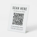 Business QR Code Tabletop Pedestal Sign | Zazzle
