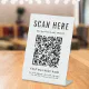 Business QR Code Tabletop Pedestal Sign | Zazzle