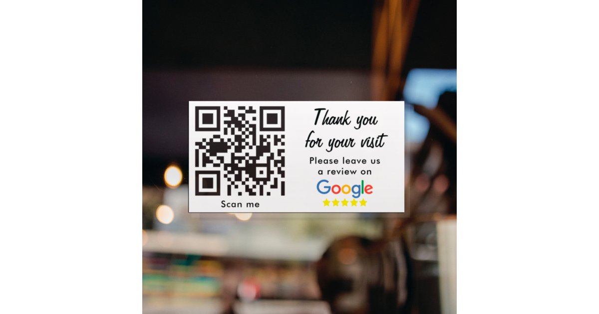 Business Rating With Google Reviews QR Code Sticker | Zazzle