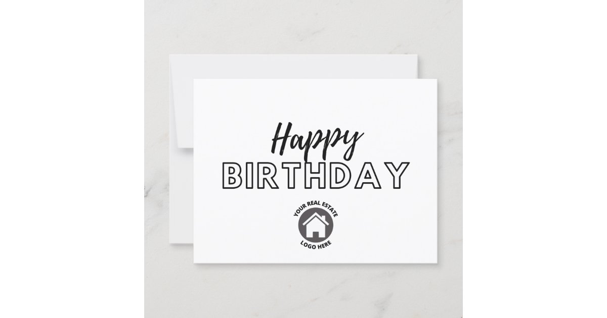 Business Real Estate Happy Birthday Postcard | Zazzle