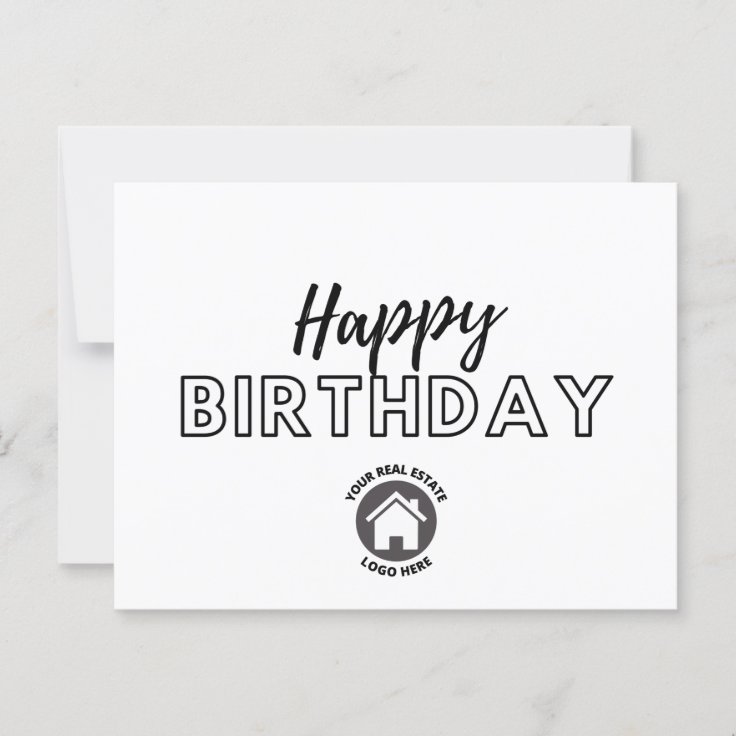 Business Real Estate Happy Birthday Postcard | Zazzle