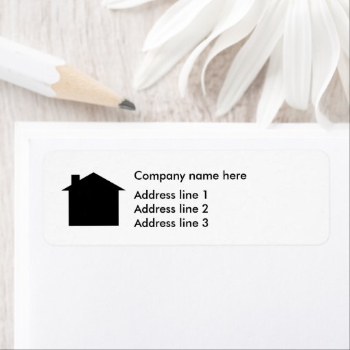 Business Real Estate Logo Address Template Labels | Zazzle