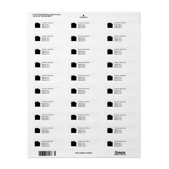 Business Real Estate Logo Address Template Labels | Zazzle.com