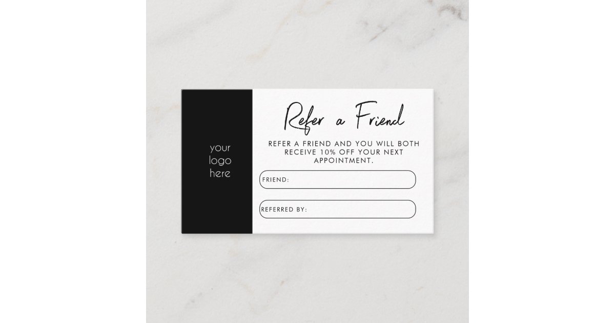 Business Refer A Friend Referral Loyalty Card | Zazzle
