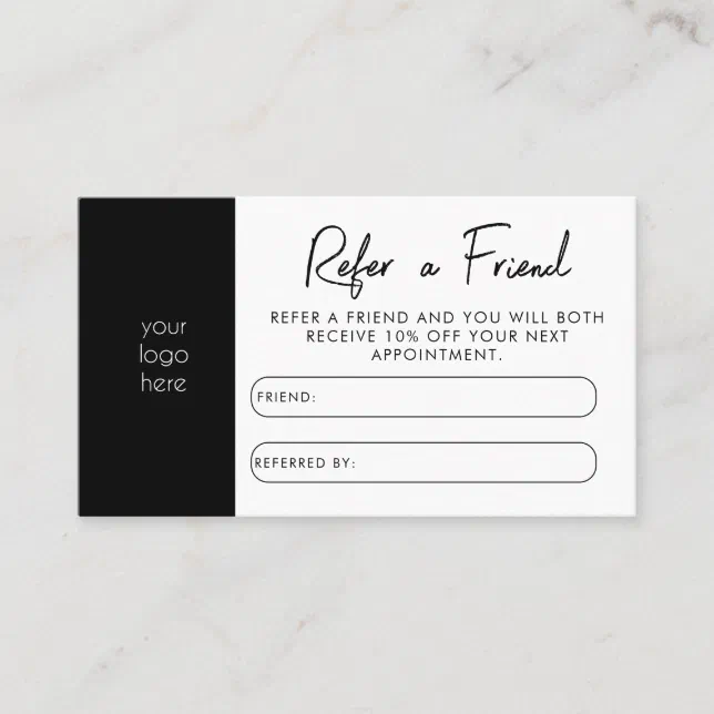 Business Refer A Friend Referral Loyalty Card | Zazzle