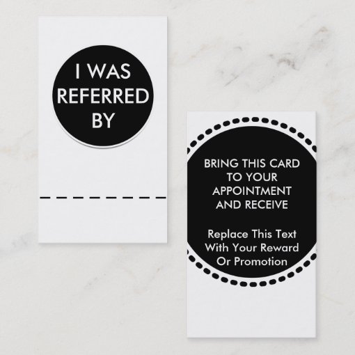 Business Referral Card Template | Zazzle