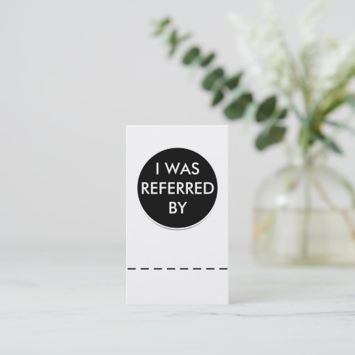 Business Referral Card Template | Zazzle