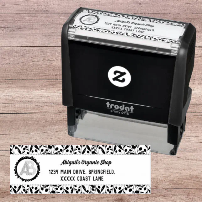Business Return Address Company Logo Self-inking Stamp | Zazzle