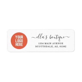 Business Return Address Label with Logo | Zazzle