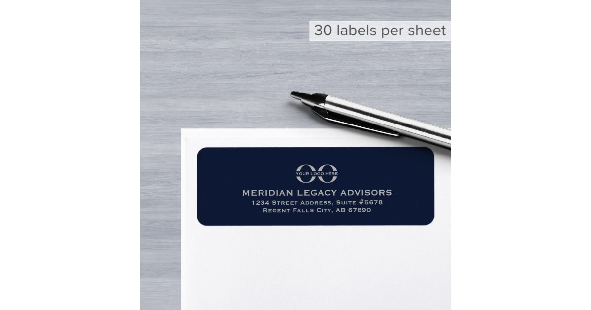Business Return Address Label with Logo | Zazzle